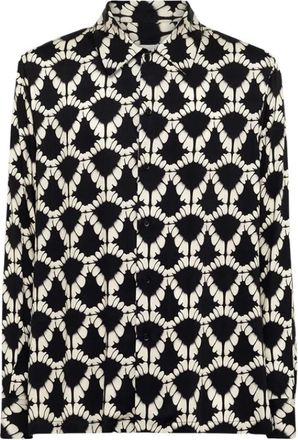 Laneus Homme, Chemises, Noir, Taille: M Camicia Boxy Aop