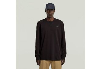 G-Star Longsleeve Nifous R mit geripptem Einsatz vorne