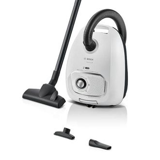 Bosch Staubsauger mit Beutel Serie 4 BGB41WH1, nachhaltig, aus Recyclingmaterial, Hygiene-Filter, 10 J. Motorgarantie, leistungsstark, integriertes Zubeh&ouml;r,