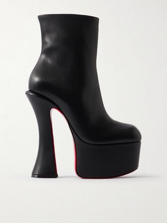 Christian Louboutin Bottines Plates-formes En Cuir Aquabootie 160 - Noir