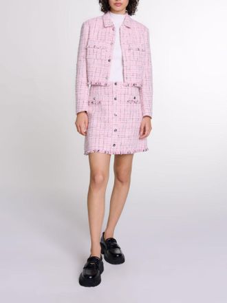 Maje Tweedjacke - Rosa - Gr&ouml;&szlig;e 40 - Maje