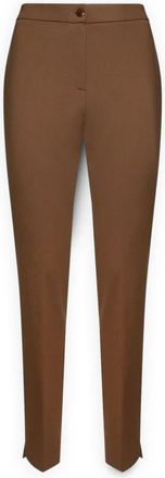 Elena Miro Femme, Pantalons, Brun, Taille: 52 FR Pantalon slim en maille milanaise