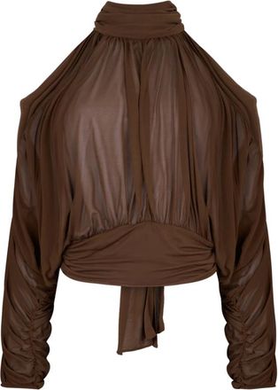 Giuseppe Di Morabito Femme, Blouses et Chemises, Brun, Taille: 38 FR Hauts