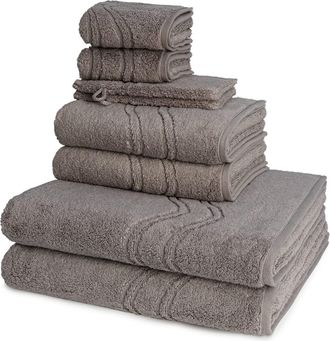ROSS 8 teiliges Frottier-Set - Cashmere Feeling (2 X Wasch- 2 X Gäste- 2 X Dusch- 2 X Handtuch im Set) - 520 g/m2 - Baumwolle - Walkfrottee - saugstark - w