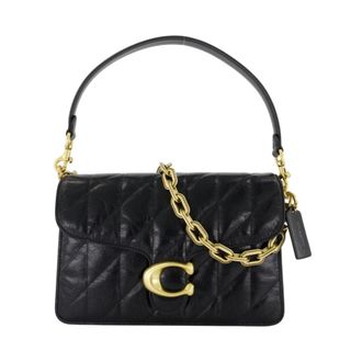 Coach Femme, Sacs, Noir, Taille: ONE Size Sac à Bandoulière en Cuir Matelassé Noir