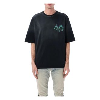 Amiri Logo Flames Tee - - Tops - Herren - Schwarzk - XL