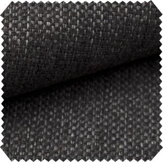 Novely Krems - Melierter Möbelstoff - Grob Gewebter Polsterstoff - Pflegeleichte Meterware 1lfm | Farbe: 16 Graphit Schwarzbraun