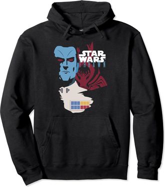 Star Wars Thrawn Colored Silhouette Poster Pullover Hoodie