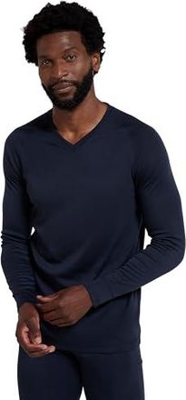 Mountain Warehouse Haut &agrave; col en V Talus pour Homme - Tee-Shirt Thermique Chaud, &agrave; Forte &eacute;vacuation de lhumidit&eacute;, s&eacute;chage Rapide, Couche de Base l&eacute;g&egrave;re - pour lhiver Ble