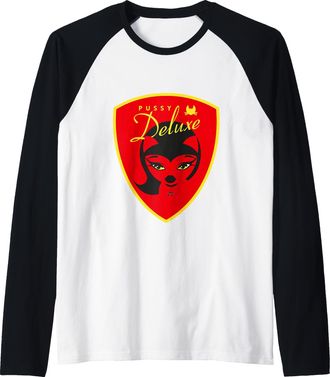 Pussy Deluxe Red Yellow Shield Cat Raglan