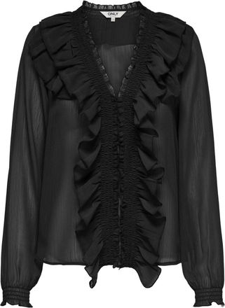 Only Onlanina Life Ls Ruffel V-Neck Top WVN