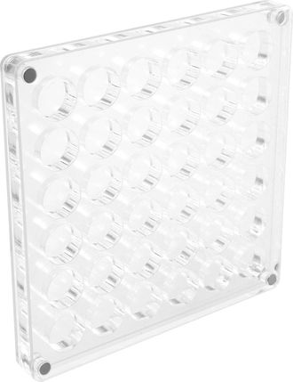 Cabilock Acryl Muschel Aufbewahrungsbox mit Runden F&auml;chern Transparente Mehrfach aufbewahrung f&uuml;r Schmuck Edelsteine Kunstbedarf Kompakt und Leicht f&uuml;r Reise u