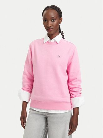 Tommy Jeans Sweatshirt Flag DW0DW19959 Hellrosa Regular Fit