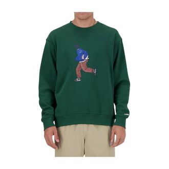New Balance Cotton Sweatshirt - - Sweatshirts & Hoodies - Herren - Gr&uuml;n - S