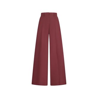 Max Mara Smmepoca Weite Hose - - Trousers - Damen - Rot - M