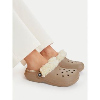 Crocs Pantoletten Crocs Classic Lined Clog 211396 Beige