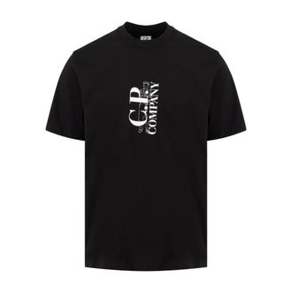 C.P. Company Vertical Logo T-Shirt - - Tops - Herren - Schwarzk - XL