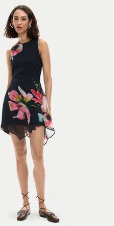 Desigual Sommerkleid Nala 26SWVW46 Schwarz Slim Fit