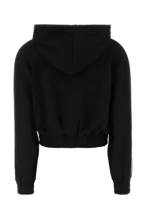 Michael Kors Womens Black Tech Fabric Sweatshirt Exterior: Polyester Giacche E Gilet Jacket