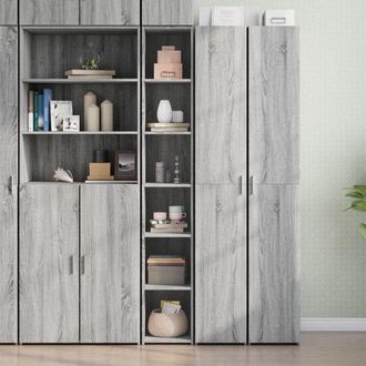 vidaXL Buffet haut sonoma gris 30x41x185 cm bois dingénierie