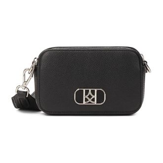Kazar Schwarze Ledertasche mit zwei Riemen - - Bags - Damen - Schwarzk - ONE SIZE