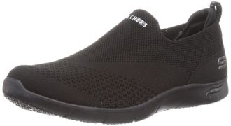 Skechers Damen Arch Fit Refine Dont Go Sneaker, Black Heathered Knit, 36.5 EU