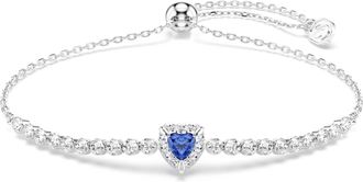 Swarovski One Armband, Verschiedene Schliffe, Herz, Blau, Rhodiniert