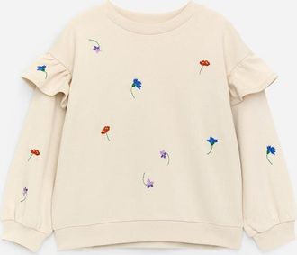Arket Sweatshirt Mit R&uuml;schen -Beige