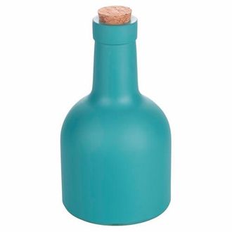 Villa D'Este Home Tivoli &Ouml;lflasche 400 ml Glas Korken T&uuml;rkis Summer Crush