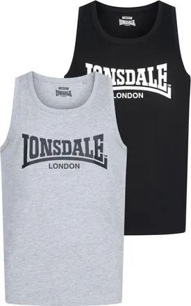 Lonsdale Tanktop LONSDALE AVERHAM, Herren, Gr. 4XL, schwarz (schwarz, marl g), Obermaterial: 100% Baumwolle, Tops Tanktop