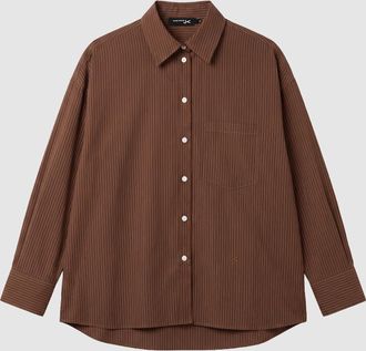 Jeanne Vouland Chemise Pauli Ray&eacute;e Chocolat