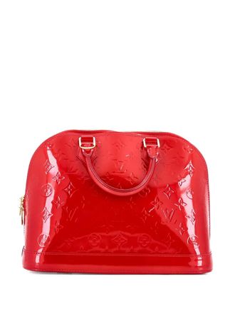 Louis Vuitton Alma Handbag Monogram Vernis PM satchel - Rouge