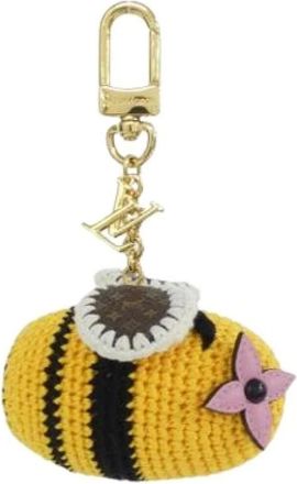 Louis Vuitton unisex, Pre-owned, Jaune, Taille: ONE Size Porte-cl&eacute;s en coton Pre-owned