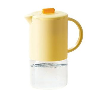 Generic Pichet en verre avec poign&eacute;e et couvercle | Pichet deau de 1500 ml pour th&eacute; glac&eacute; et jus fait maison | Carafe distributeur herm&eacute;tique pour lait liquid
