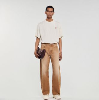 Sandro Verwaschene Baggy-Jeans aus Baumwolle