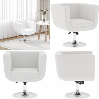 vidaXL Barsessel Wei&szlig; Kunstleder - Drehstuhl - Barhocker - Esszimmerstuhl - Wohnzimmersessel - Lounge Chair - Home & Living