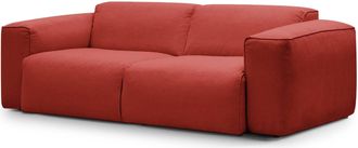 Studio Copenhagen home24 2-Sitzer Sofa Rot/Karminrot Webstoff Saia 220 x 71 x 102cm Modern