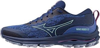 Mizuno Wave Rider TT Neutralschuh Damen-Berry, Dunkelblau, Chaussures de Course Neutre Femme, Blue Depths Beveled Glass Vivid Orchid, 40 EU
