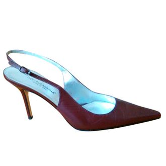 Dolce & Gabbana Burgundy Slingback Sandals Size 38
