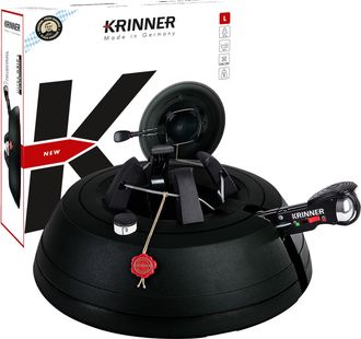 Krinner Christbaumst&auml;nder Black Edition Ultra Grip L Baumh&ouml;he bis 2,7 m Weihnachtsbaumst&auml;nder Tannenbaumst&auml;nder 3,7 Liter Wassertank Schwarz (L)