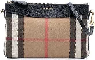 Burberry 2000-2017 Mega Check Canvas Peyton crossbody bag - Braun