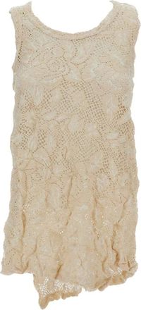 Comme Des Gar&ccedil;ons Femme, Blouses et Chemises, Blanc, Taille: 42 FR Haut Brod&eacute;e Fronc&eacute;
