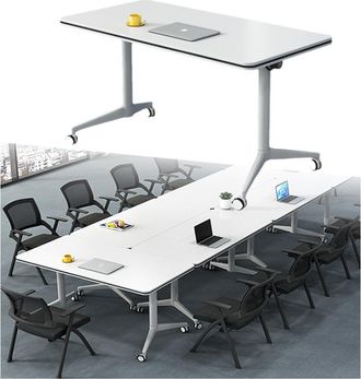 Generic Mobiler Schulungstisch, tragbarer, klappbarer Konferenztisch - moderner rechteckiger Schreibtisch auf Rollen f&uuml;r B&uuml;ro und Klassenzimmer, 6er-Set, 120 