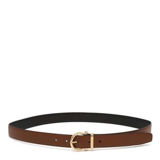 Ferragamo Homme, Accessoires, Multicolore, Taille: 110 CM Ceinture R&eacute;versible en Cuir avec Boucle Gancini