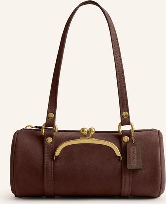 Coach Schultertasche Kisslock 28 braun