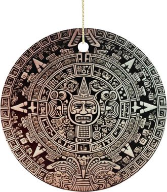 Generic Maya-Kalender: Ende Der Welt Anh&auml;nger Weihnachtsbaum Ornamente Keramik Weihnachtsbaumh&auml;nger F&uuml;r Heimdekoration Deko B&uuml;ro