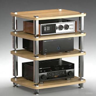 Generic HiFi Regal AV-Medienst&auml;nder Mit 1 Bis 4 Ebenen, HiFi-Lautsprecherbox Mit Vibrationsd&auml;mpfung, Aufbewahrungseinheit for Plattenspieler Und Spielkonsolen