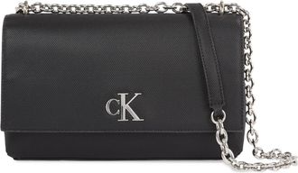 Calvin Klein Jeans Handtasche Calvin Klein Jeans Minimal Monogram Ew Flap Ch25 T K60K611951 Schwarz