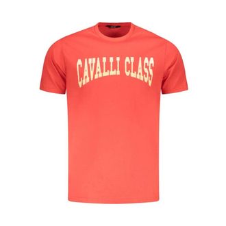 Cavalli Rotes Logo Tee f&uuml;r M&auml;nner - - Tops - Herren - Rot - M