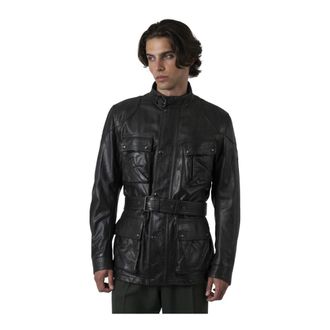 Belstaff Klassische Lederjacke - - Jackets - Herren - Schwarzk - M